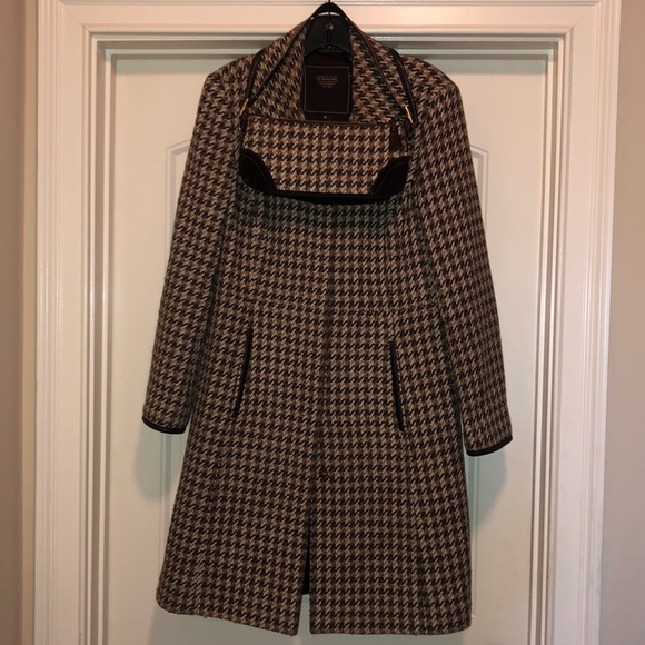 Coach | Jackets & Coats | Houndstooth Peacoat | Poshmark